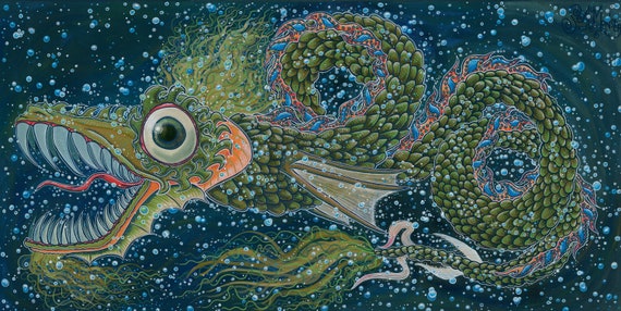 Sea Monster Limited Edition Fine Art Print | Etsy
