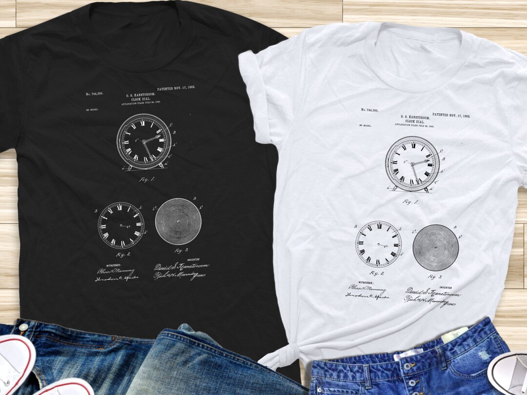 Clock Face Dial Patent Shirt Clock Patent Clock Shirt Clock - Etsy