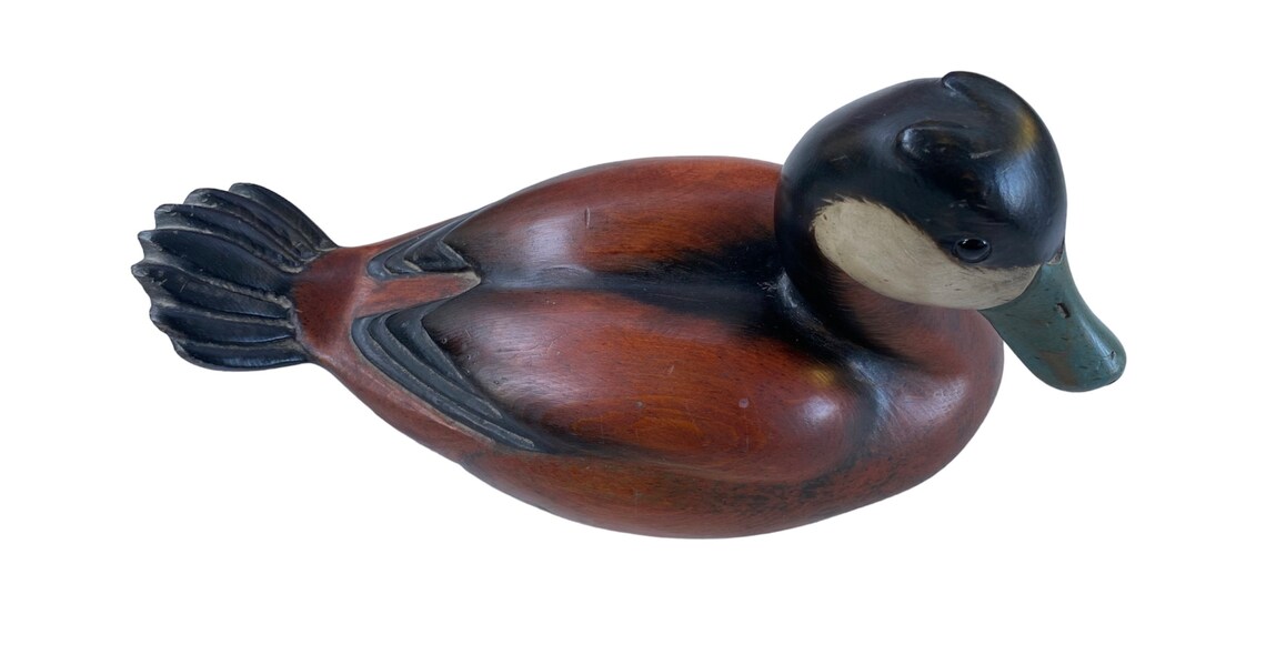 1985 Vintage Wooden Decoy Duck - Etsy
