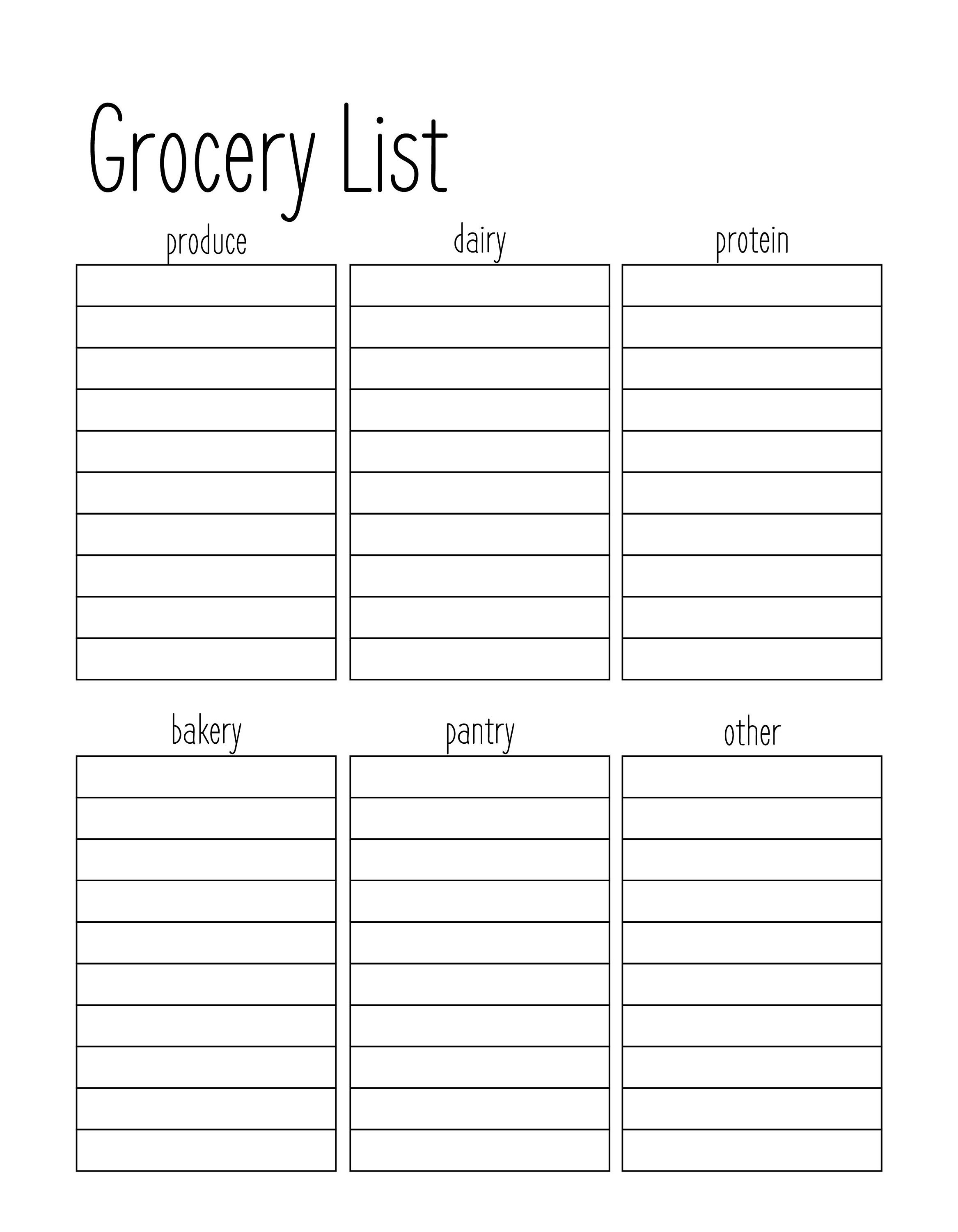 WEEKLY MEAL PLAN, Grocery List, Planning Tool, Clean Eating,2 Designs ...
