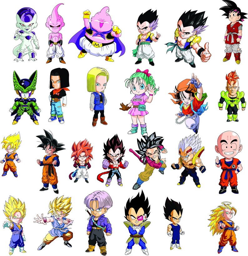 Vinyl Designs Vectors Dragon Ball Chibis Daima Fully Editable in Corel ...
