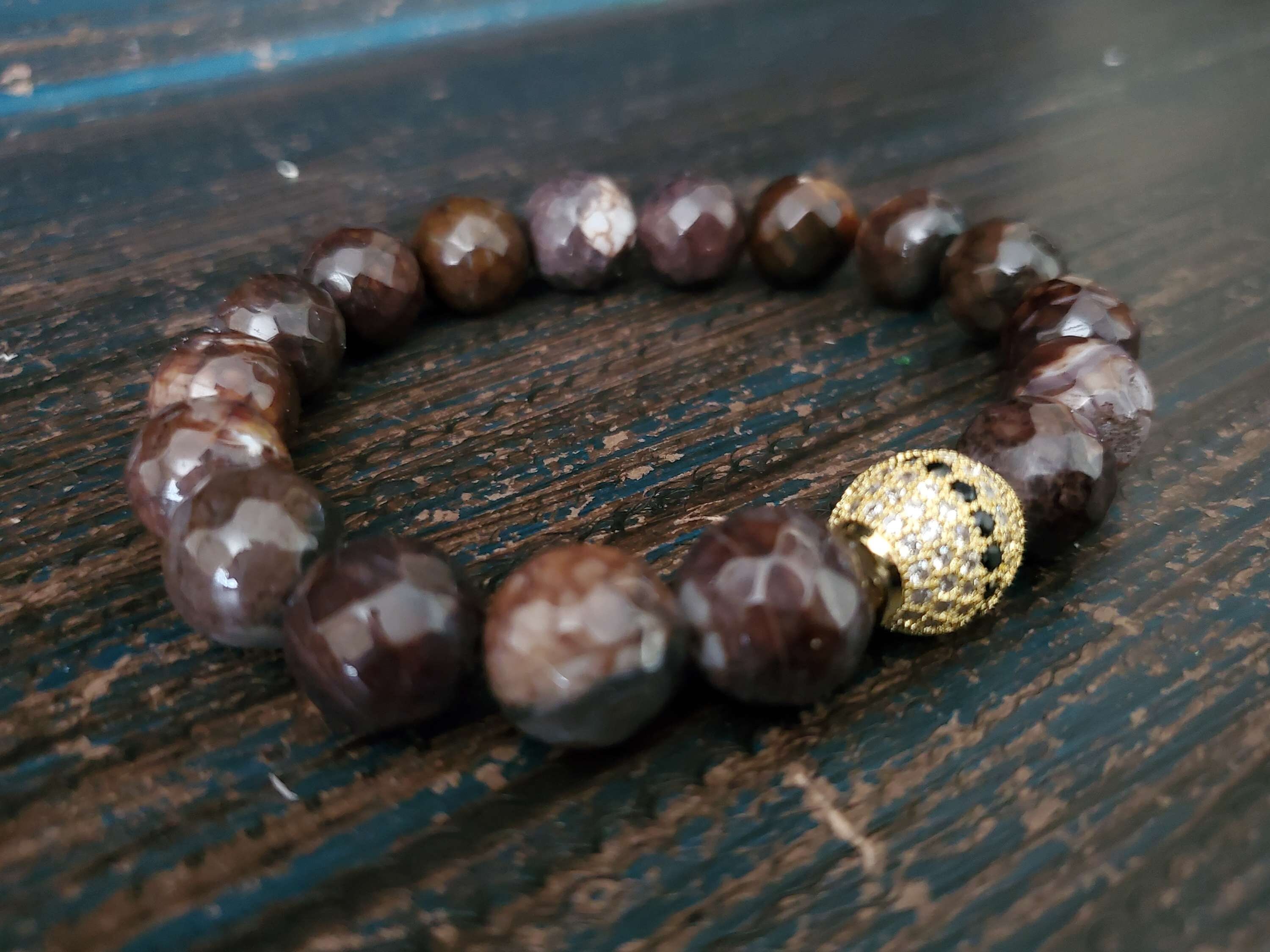 Mens Beaded Bracelet Luxury Men's Chocolate Brown - Etsy