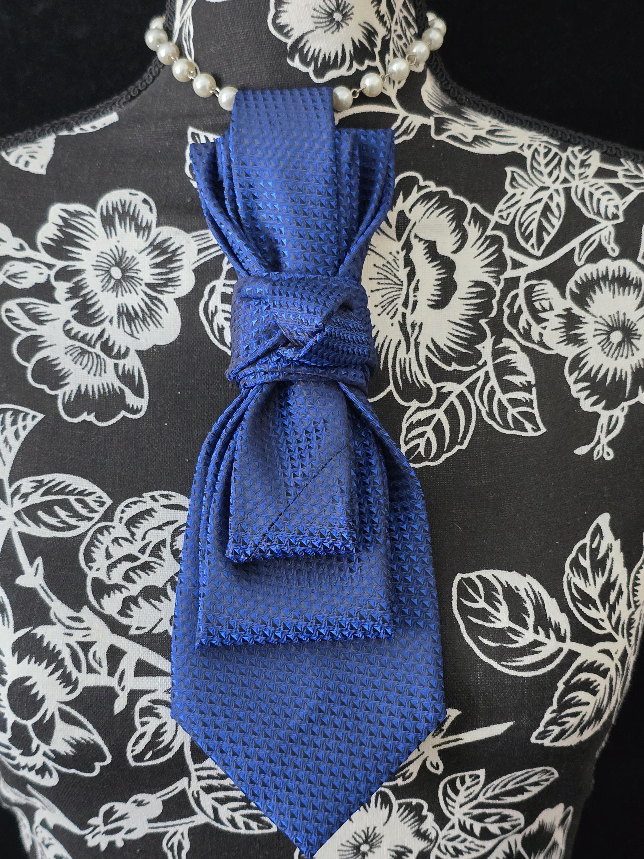 Simply Elegant Bluel Women's Necktie Necklace - Handcrafted Statement ...