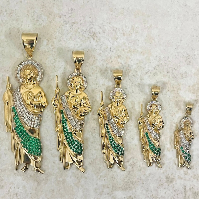 14k Gold San Judas Chain - Etsy