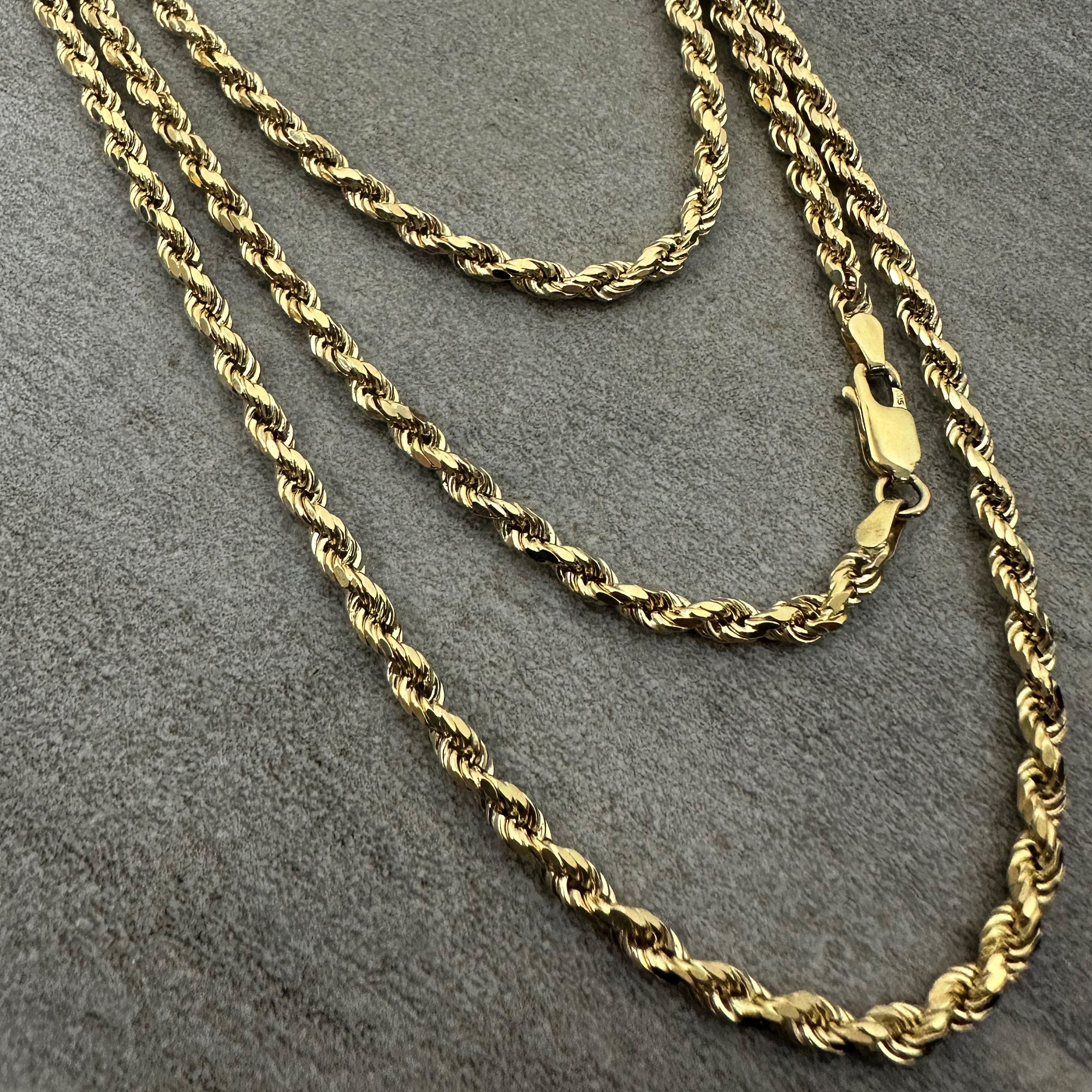 3.5 mm 14k gold rope chain store
