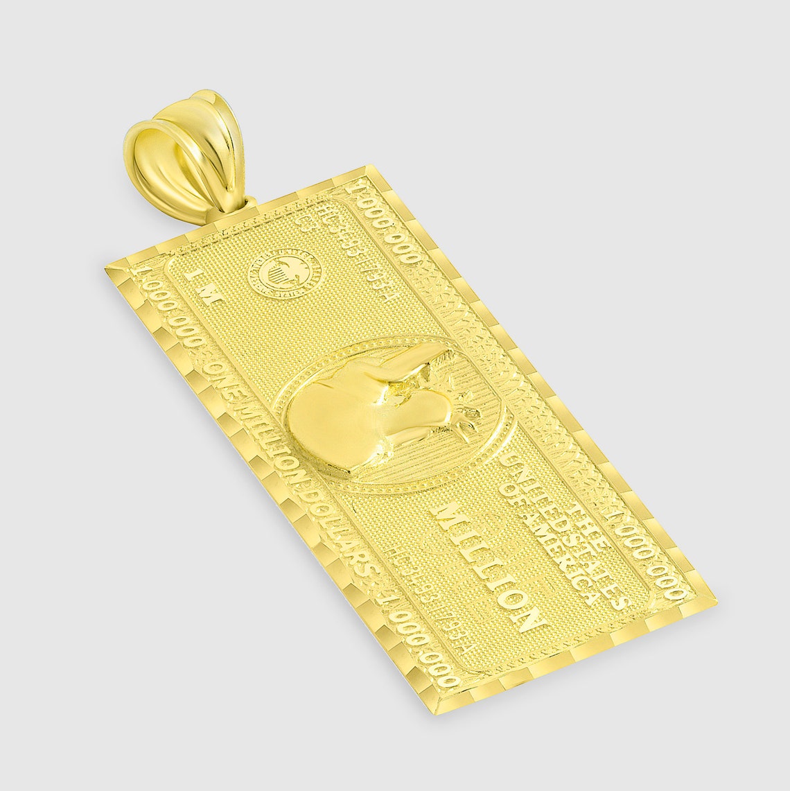 Solid 14k Yellow Gold Large 1000000 Million Dollar Money - Etsy