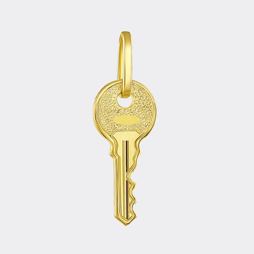 14k Solid Gold Key Pendant Charm Key to My Heart Love - Etsy