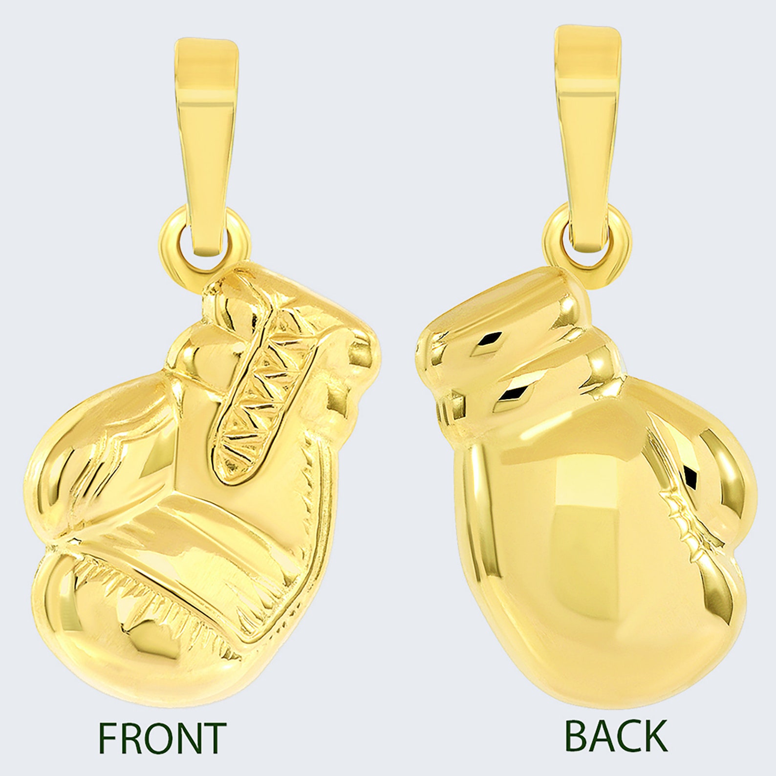 High Polish 14k Yellow Gold 3D Boxing Glove Charm Sports | Etsy