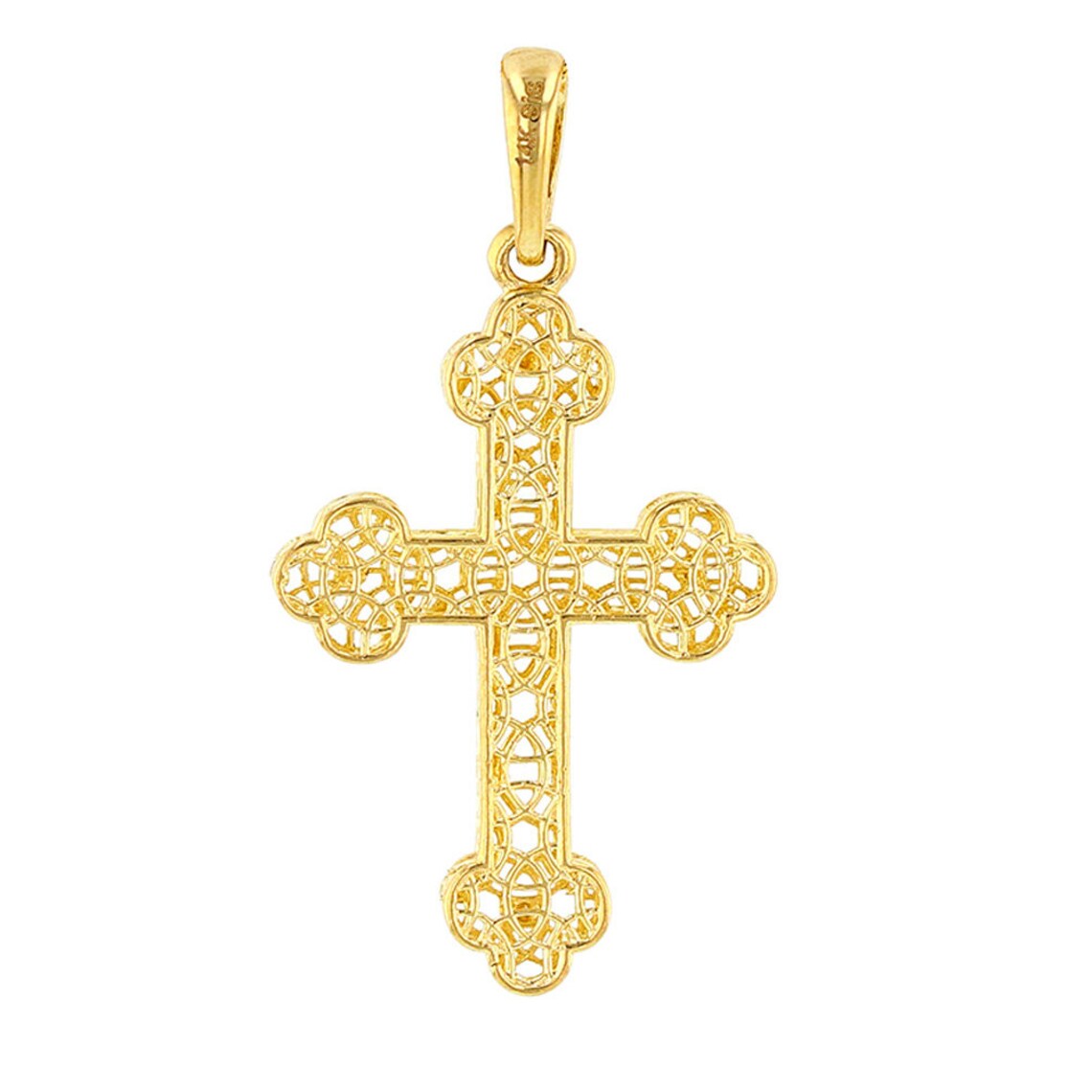 Handcrafted Textured 14K Yellow Gold Eastern Orthodox Cross - Etsy