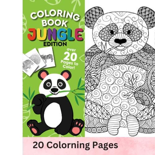 20 Amazing Animals Printable Kids Coloring Book With 20 Digital ...