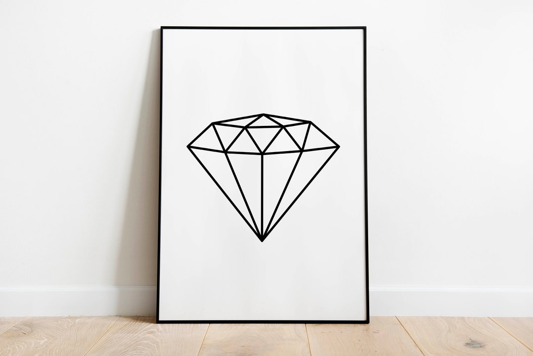 Diamond Paper Print Poster Geometric Wall Art Design - Etsy