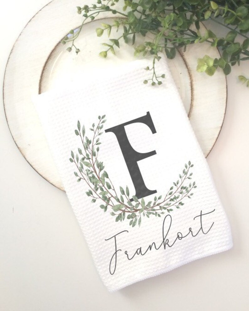 Wedding Gift Wedding Monogram Monogram Tea Towel - Etsy