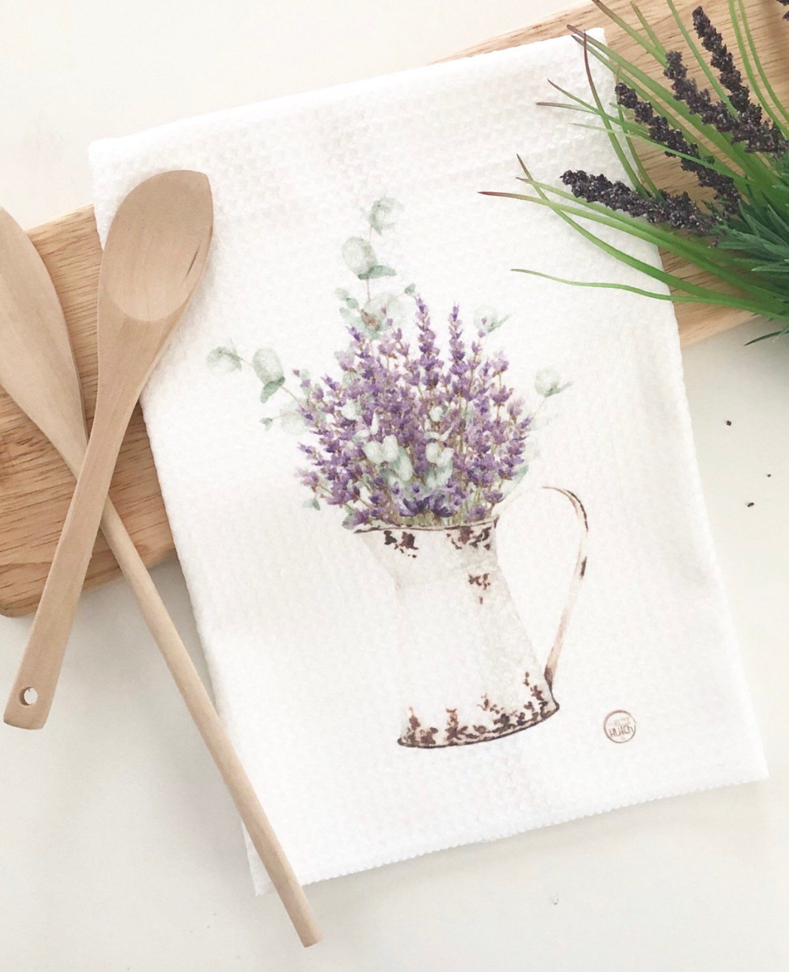 Lavender Tea Towel Rustic Kitchen Farmhouse Decor Country - Etsy