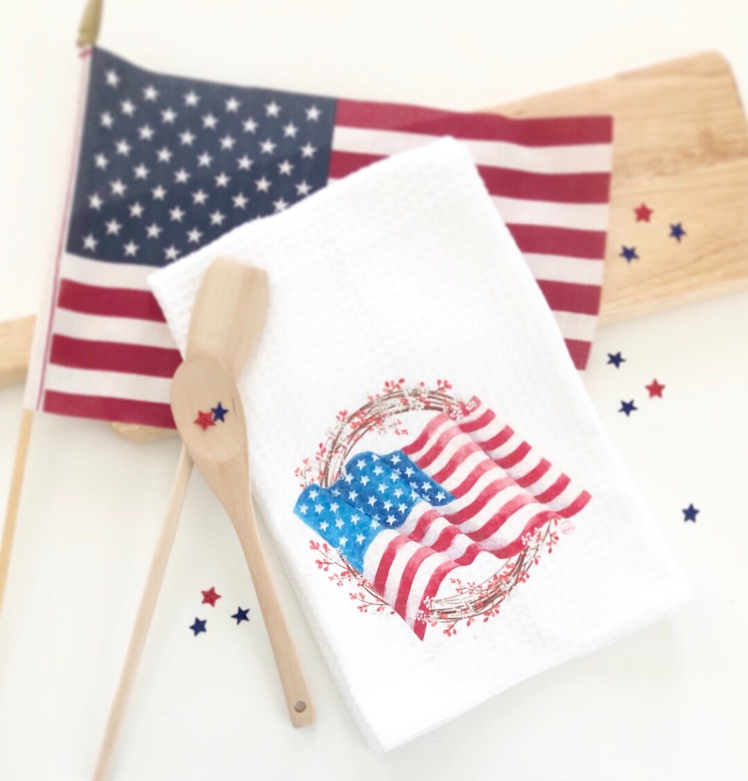 4th of July Tea Towel Summer Kitchen Decor Memorial Day Tea - Etsy