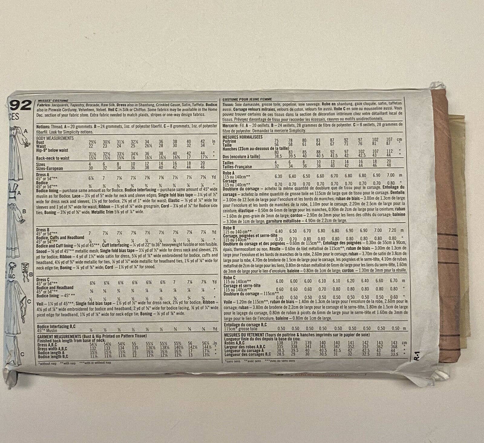 Simplicity 8192 Costumes Medieval Renaissance Dress 4-8 Vtg - Etsy