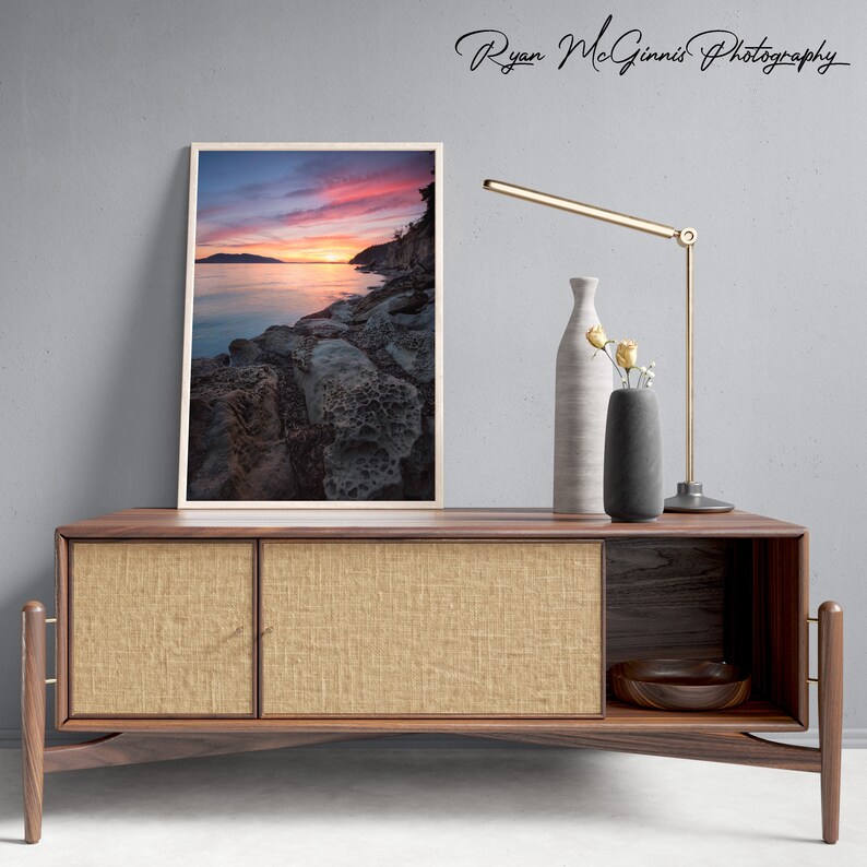 Bellingham Sunset Photo Print, Metal, Canvas Wall Art Pacific Northwest ...