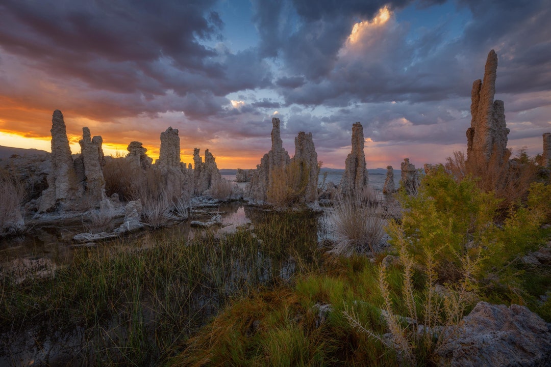 Gorgeous Mono Lake Sunset Photo on Canvas | Tufa Print | Wall Art ...