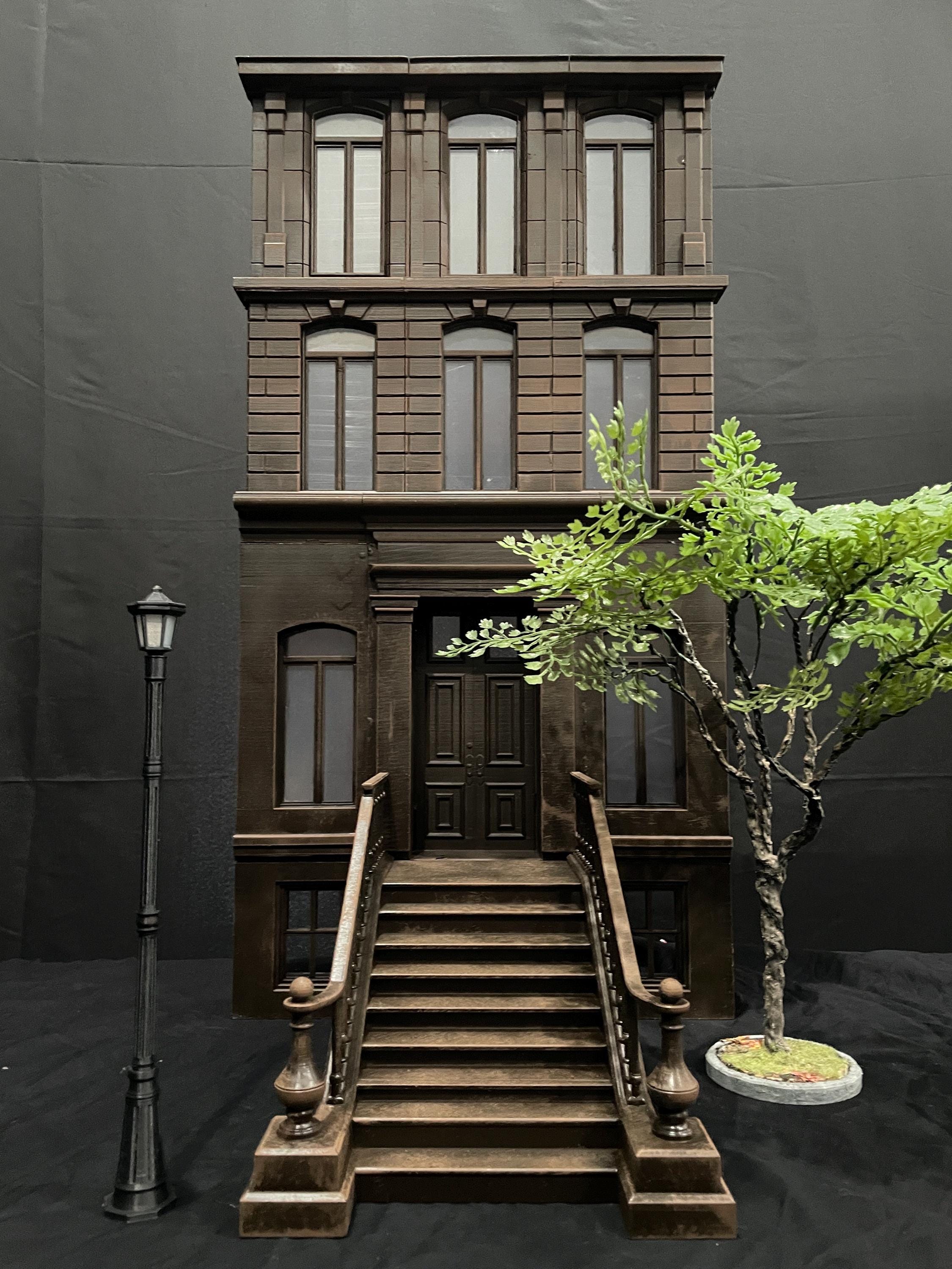 NYC Brownstone – 1/12 Scale – Physical Miniature Prop for Action Figure ...