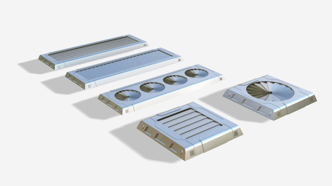 1/12 Scale Sci-fi Vent Designs: Cyberpunk Greeble STL Files - Etsy