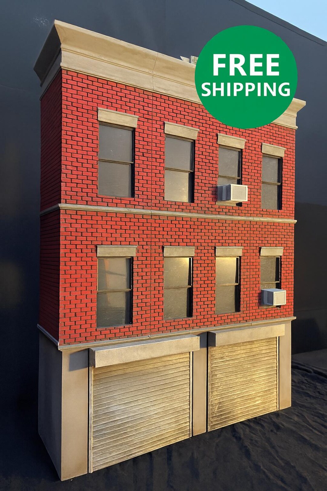 NYC Red Brick Building – 1/12 Scale – Physical Miniature Prop for ...