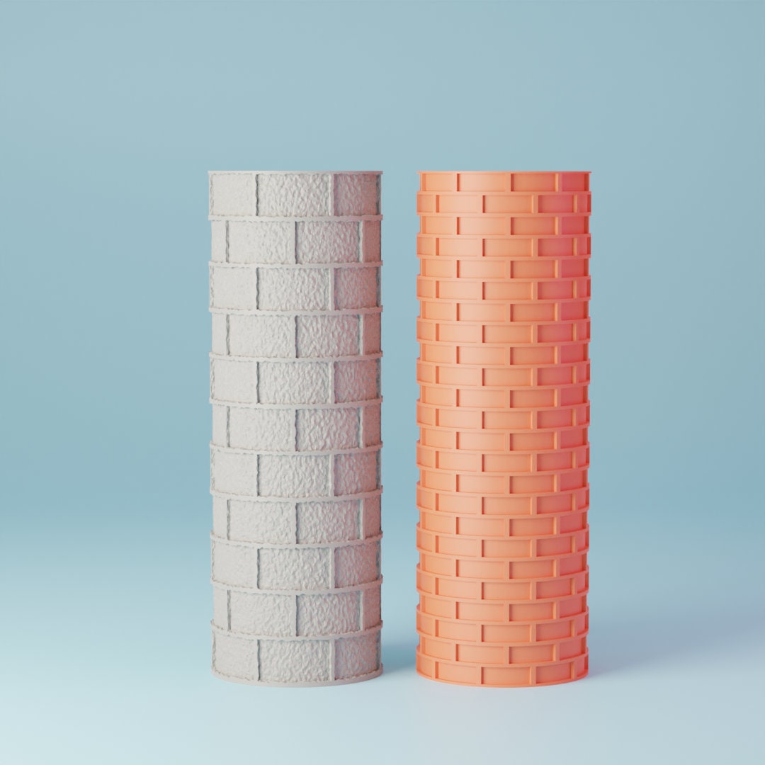 Brick and Cinder Block Texture Roller - STL Digital File - Etsy