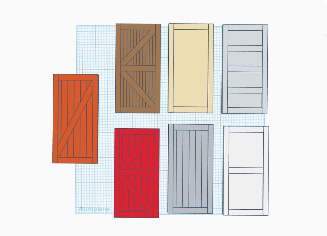 Miniature 1/12th Scale Doors - Complete Set of 7 | Digital Download ...