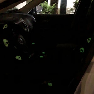 Black Glow-in-the-dark Skull Steering Wheel Cover (custom Colors Upon ...