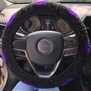 Electric Purple Skull Steering Wheel Cover (custom Colors Available ...