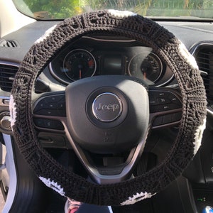 Black Glow-in-the-dark Skull Steering Wheel Cover (custom Colors Upon ...