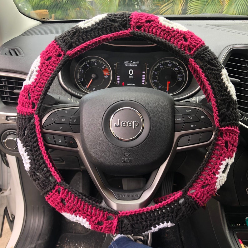 Black/berry Glow-in-the-dark Skull Steering Wheel Cover (custom Colors ...