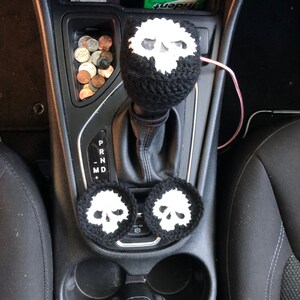 Black Glow-in-the-dark Skull Steering Wheel Cover (custom Colors Upon ...