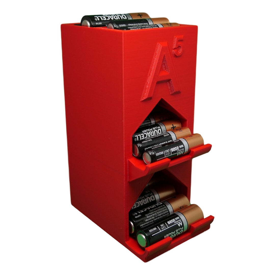 AA and AAA Battery Organizer - 3D Printed Battery Storage Rack - Etsy