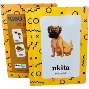 Igbo Language Learning Cards | Flashcards | Memory Cards - Etsy