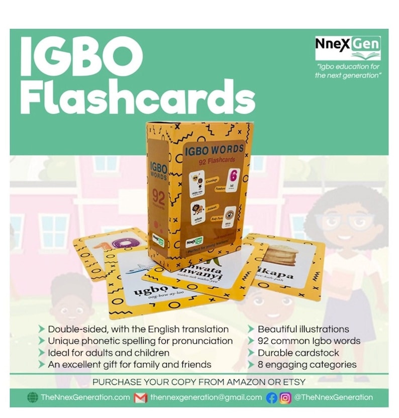 Igbo Language Learning Cards | Flashcards | Memory Cards - Etsy