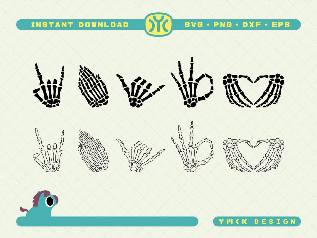 Skeleton Hands SVG Bundle | Skeleton Svg | Halloween Svg | Skeleton ...