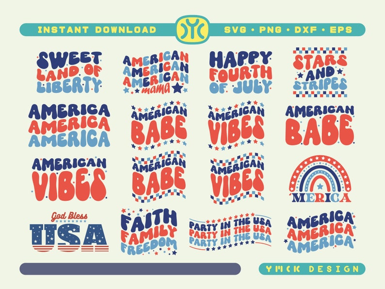 Retro 4th of July SVG Bundle | USA Flag Svg | July 4th Svg | USA Svg ...