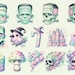 Pastel Halloween Clipart, 85 PNG Files, Pastel Goth PNG, Spooky Art for ...