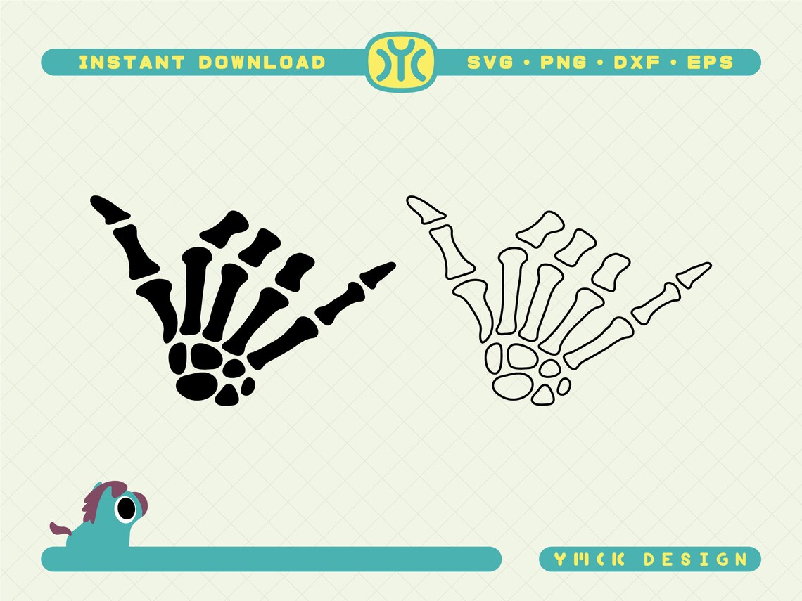 Skeleton Shaka Sign SVG Shaka Brah Svg Skeleton Svg Halloween Svg ...