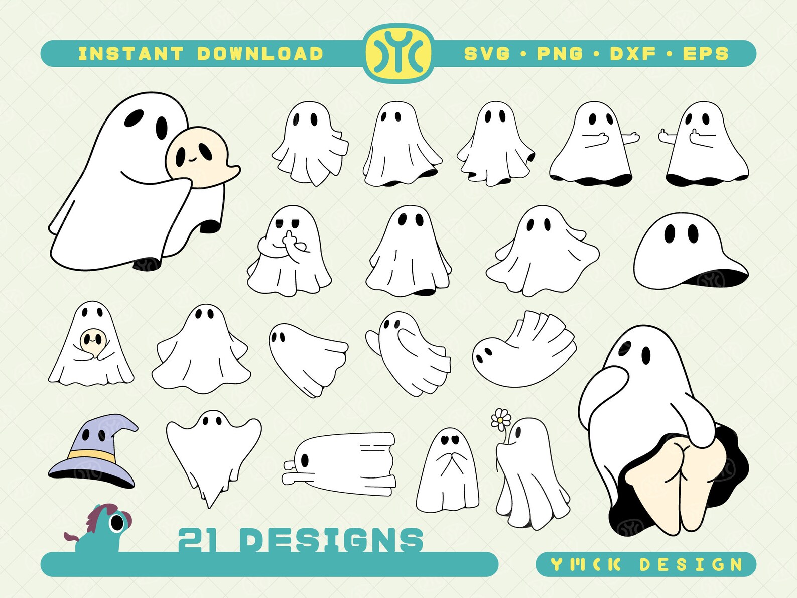 Ghost SVG Bundle Boo Svg Ghost Svg Spooky Svg - Etsy