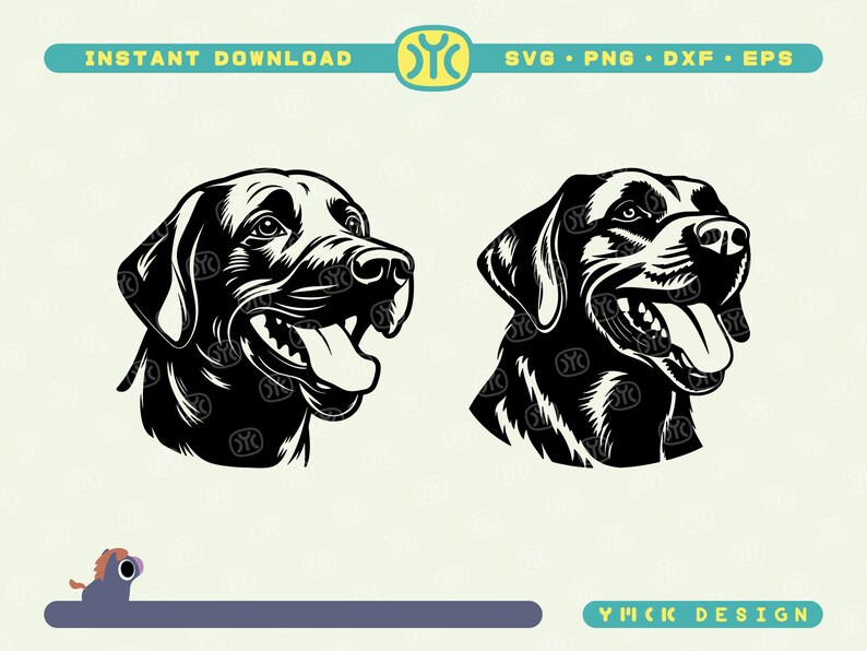 Labrador Retriever Head SVG | Dog Silhouette SVG | Dog Svg | Dog ...