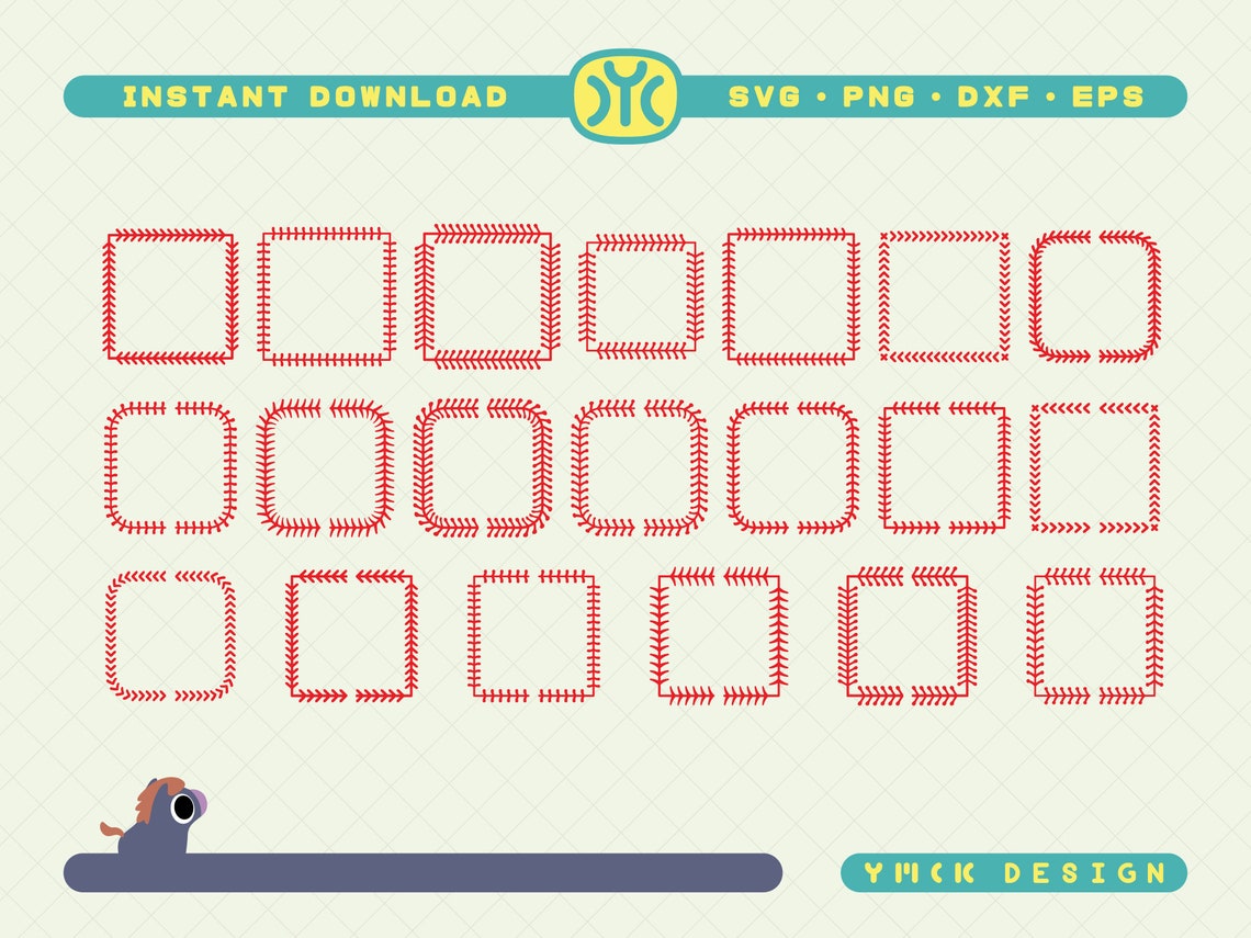 Baseball Stitches Frame SVG Baseball Stitches Border SVG Baseball Svg ...