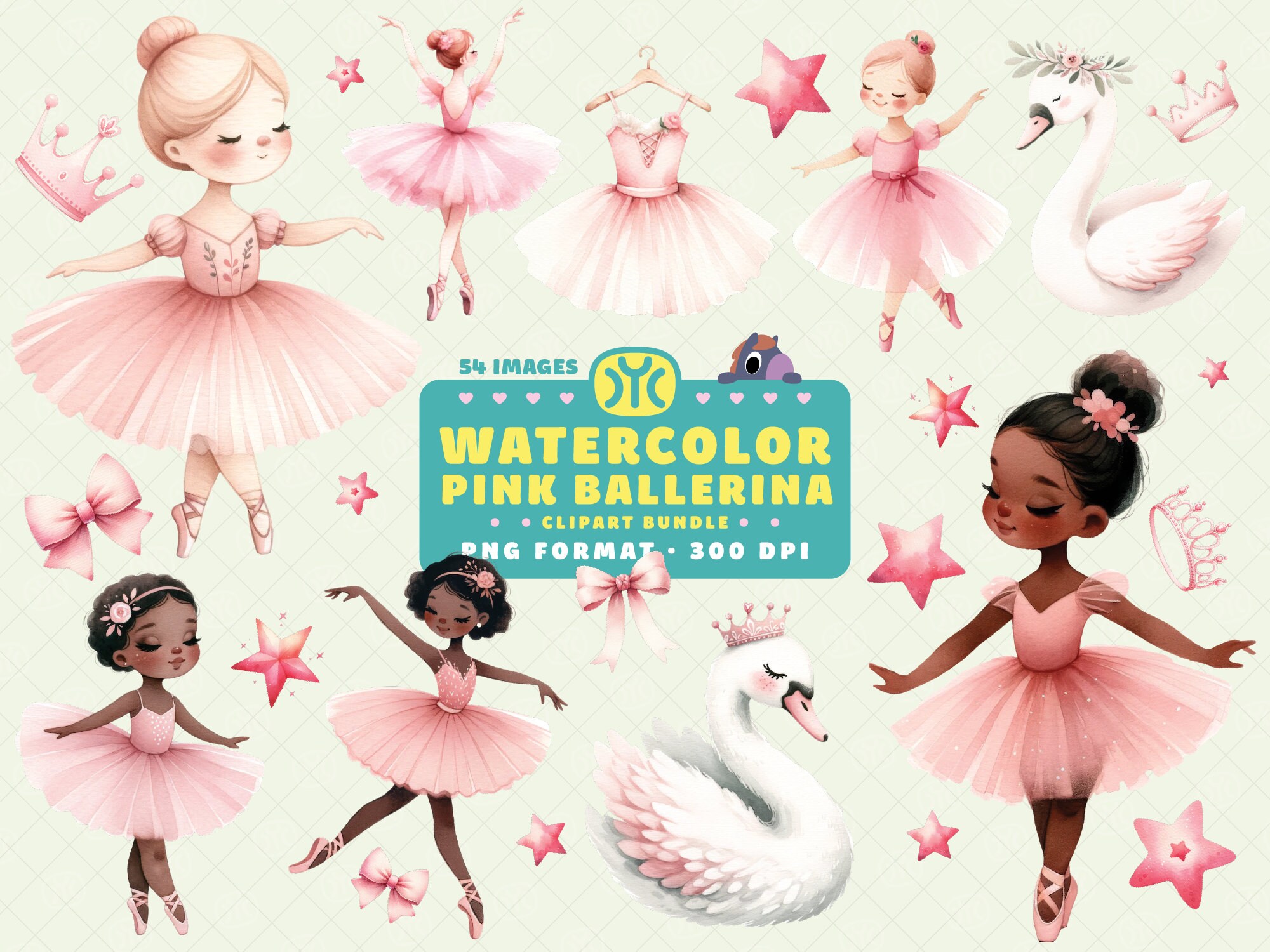 Pink Ballerina Clipart, Swan Lake Clipart, Pink Ballet PNG, Watercolor ...