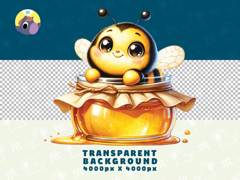 Watercolor Cute Bee Clipart, Cute Bees Png, Bees Clipart Bundle, Honey ...