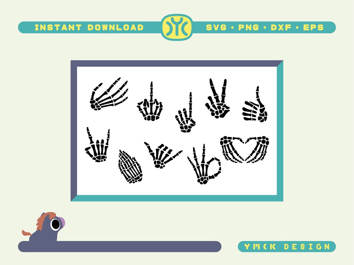 Skeleton Hands SVG Bundle Skeleton Svg Halloween Svg Skeleton Hand Svg ...