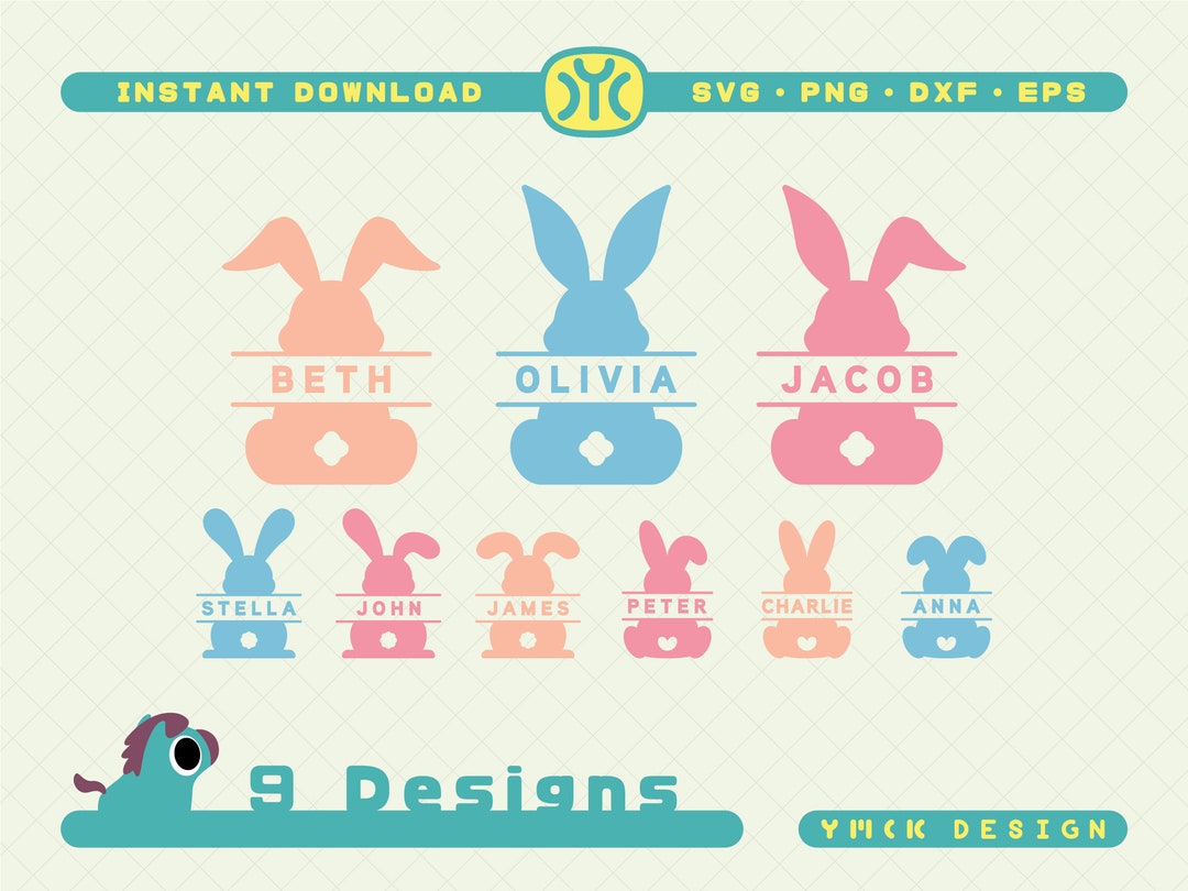 Bunny Name Frame SVG | Easter Bunny Svg | Bunny Svg | Easter Svg ...