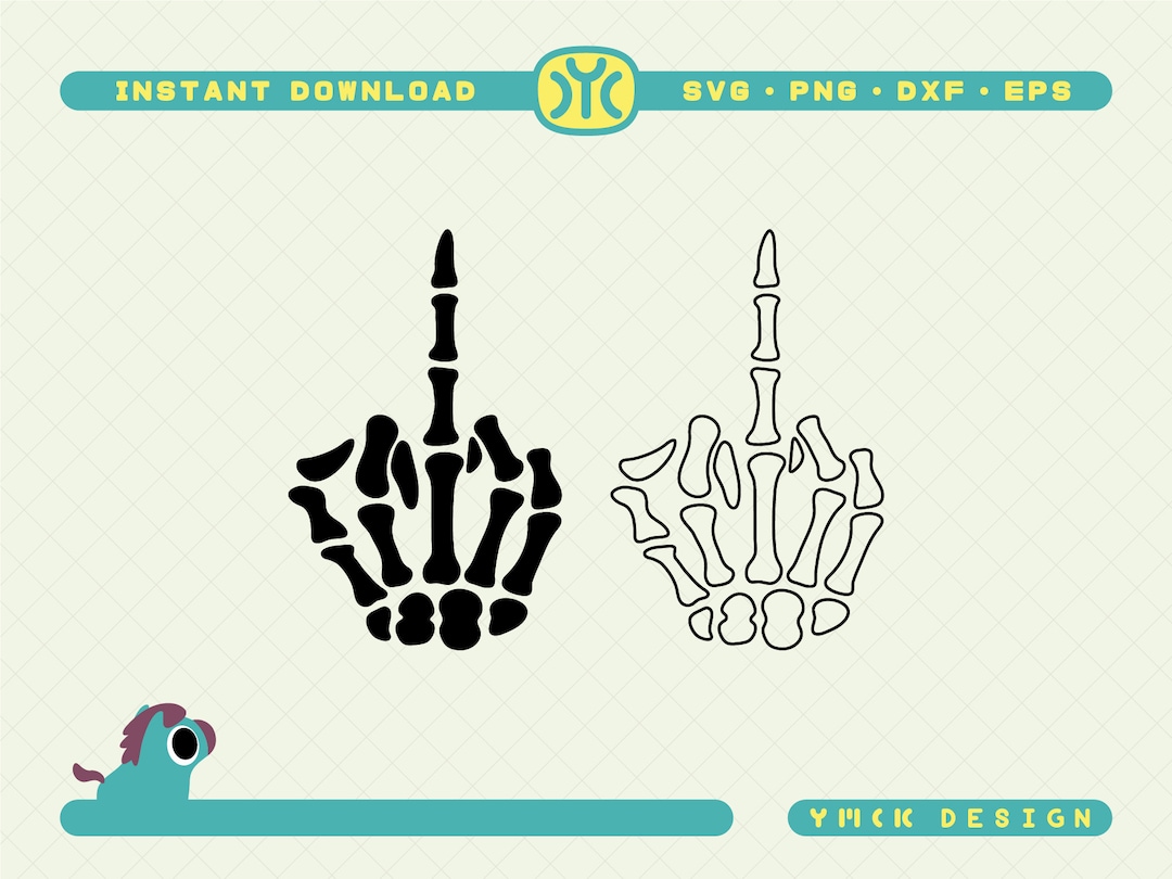 Skeleton Middle Finger SVG | Skeleton Hand SVG | Skeleton SVG | Halloween Svg | Skeleton Hands ...