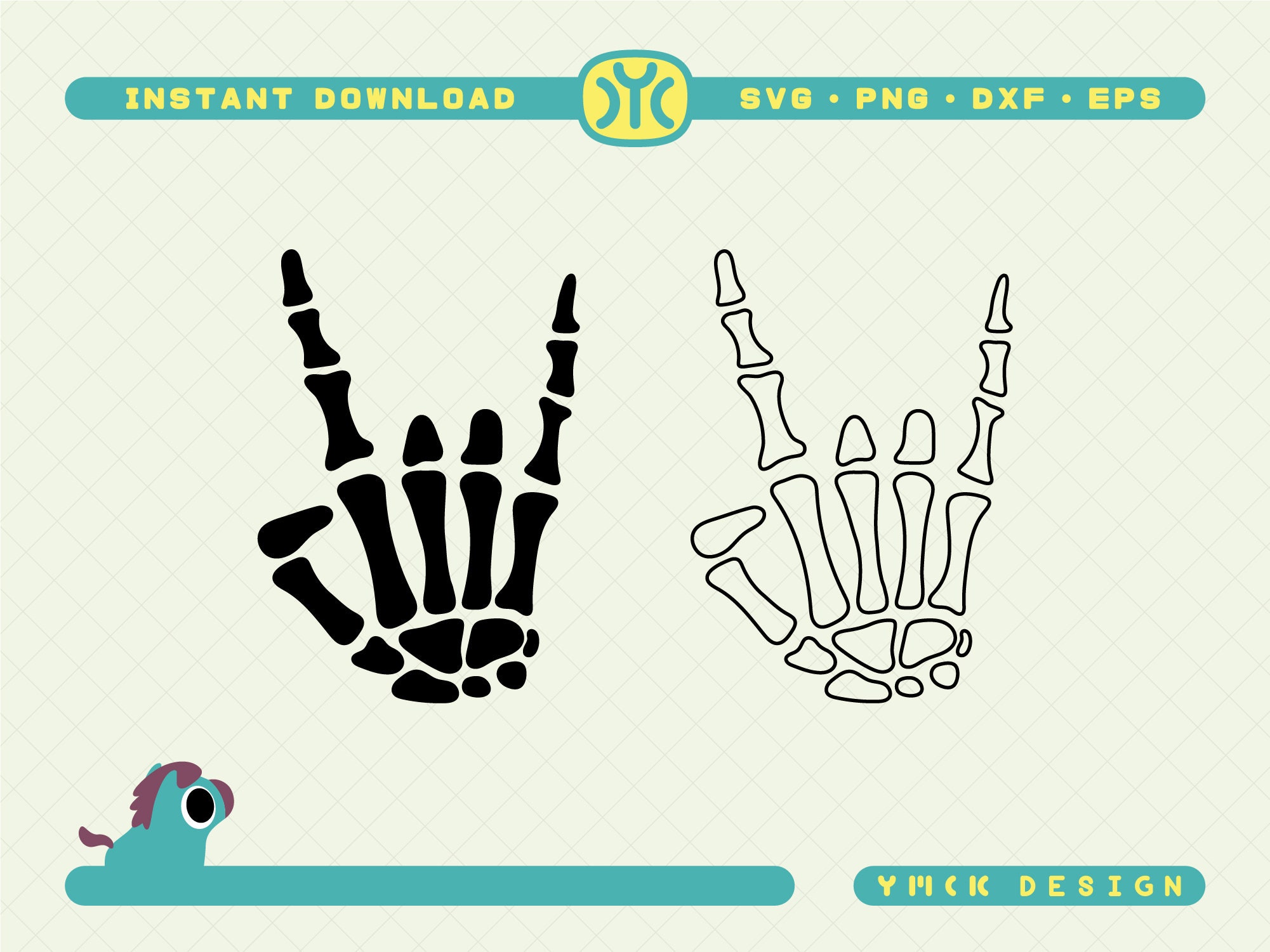 Skeleton Rock on SVG Skeleton Rock Horns Svg Rock and Roll Svg ...