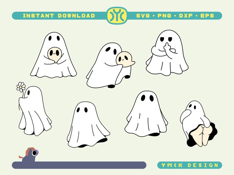 Ghost SVG Bundle Boo Svg Ghost Svg Spooky Svg - Etsy