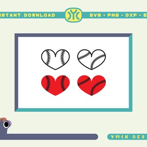 Baseball Heart Stitches SVG | Baseball SVG | Heart Svg | Valentines Day ...