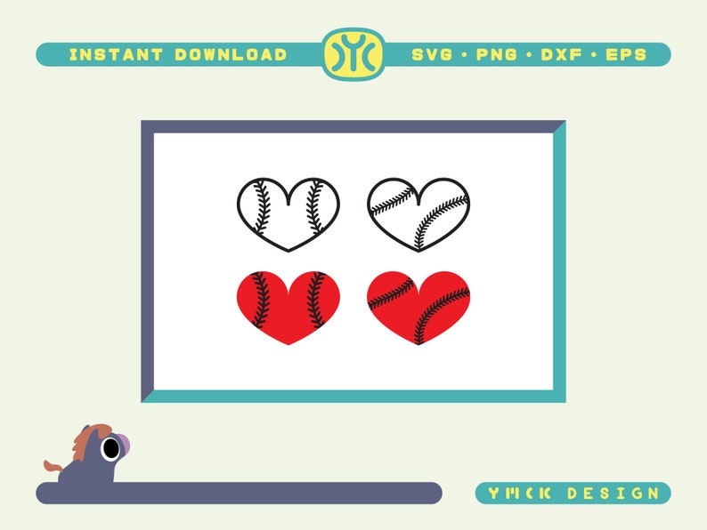 Baseball Heart Stitches SVG Baseball SVG Heart Svg Valentines Day SVG ...